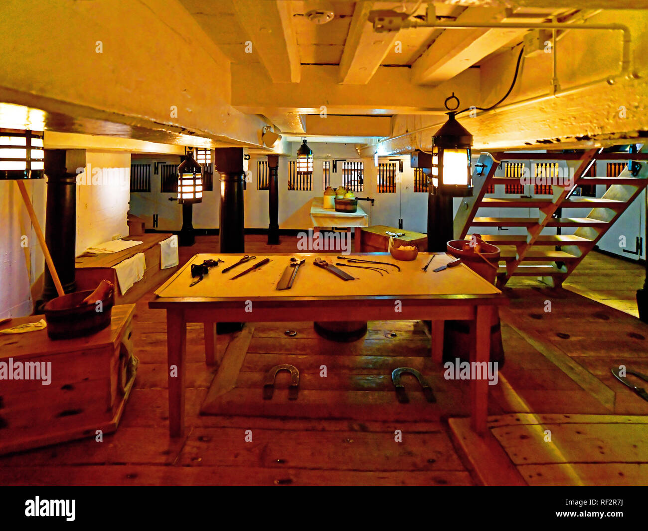 Portsmouth Hampshire Nelsons flagship HMS Victory and the surgeons ...