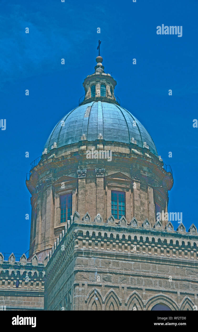 Sicily Palermo Cathedral Dome Europe Stock Photo - Alamy