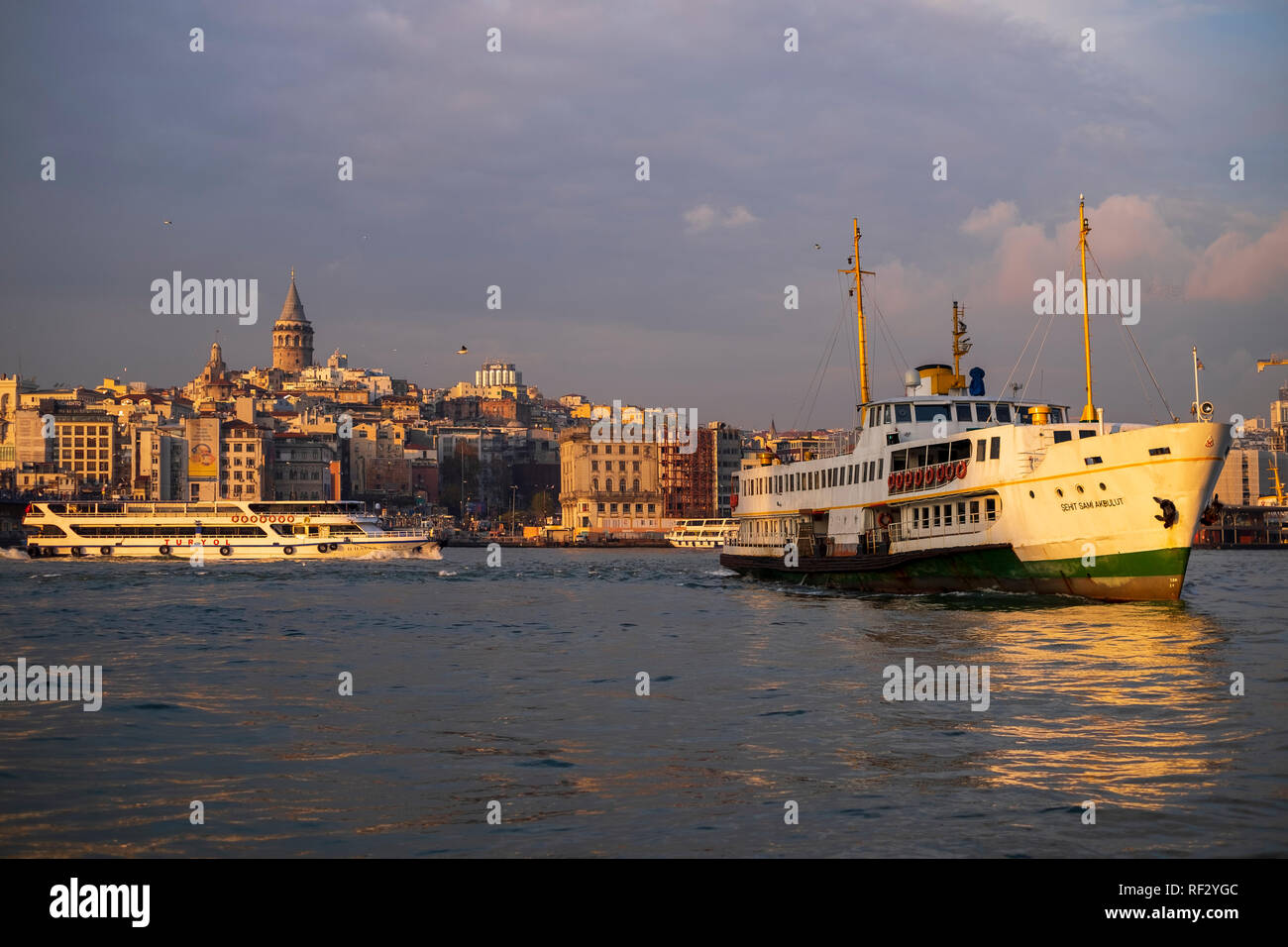 The Galata tower and Pera. Istanbul, Turkey Stock Photo - Alamy