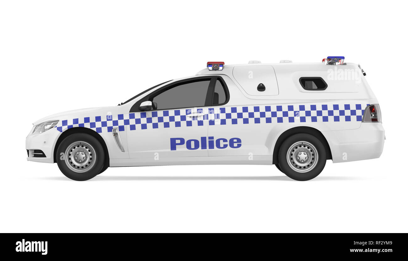 Police Car Isolated Stock Photo - Alamy