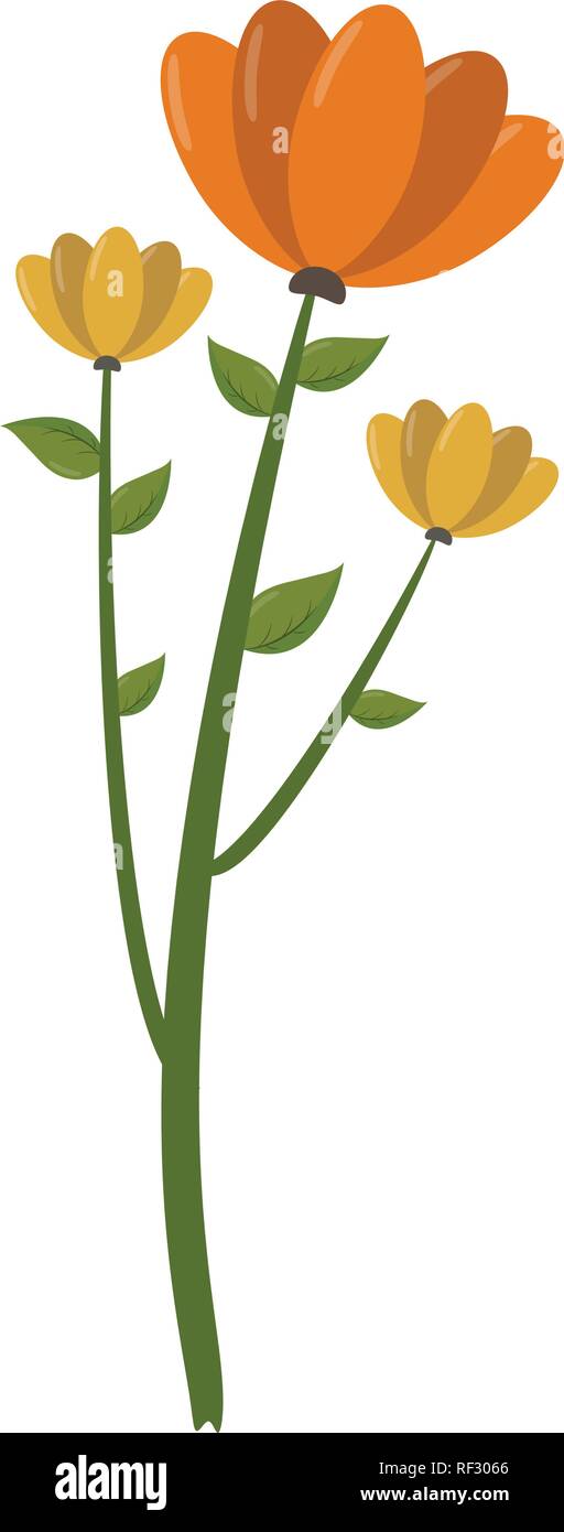 flowers stem leaves Stock Vector Image & Art - Alamy