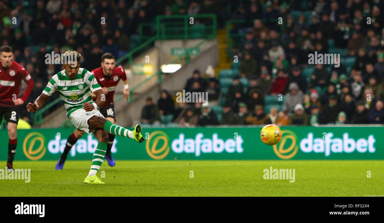 Celtic Park, Glasgow, UK. 23rd Jan, 2019. Ladbrokes Premiership football, Celtic versus St ...