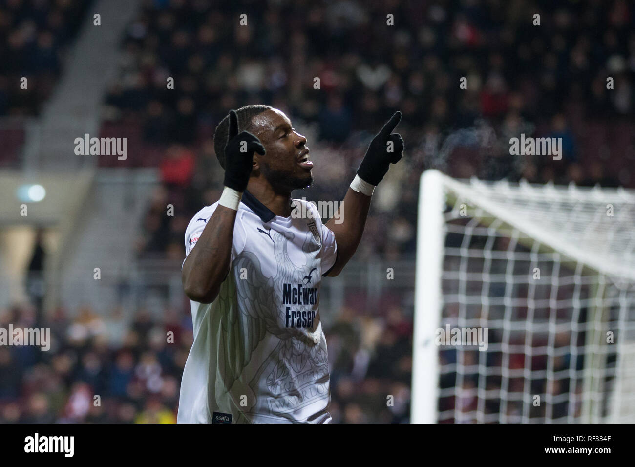 Tynecastle Park, Edinburgh, UK. 23rd Jan, 2019. Ladbrokes Premiership football, Heart of ...