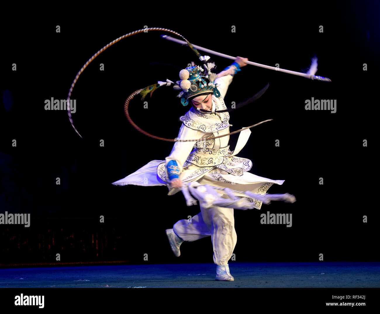 Huainan, China. 23rd Jan, 2019. The performance of Peking Opera in ...