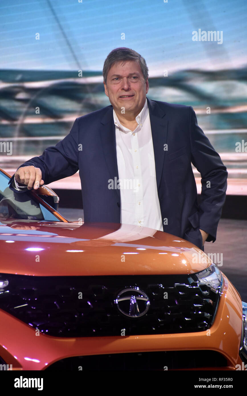 Guenter Butschek (CEO & MD Tata Motors) seen during the launch of Tata ...