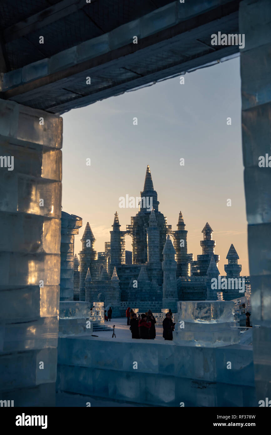 Harbin, Harbin, China. 24th Jan, 2019. Harbin, CHINA-Ice sculptures at ...