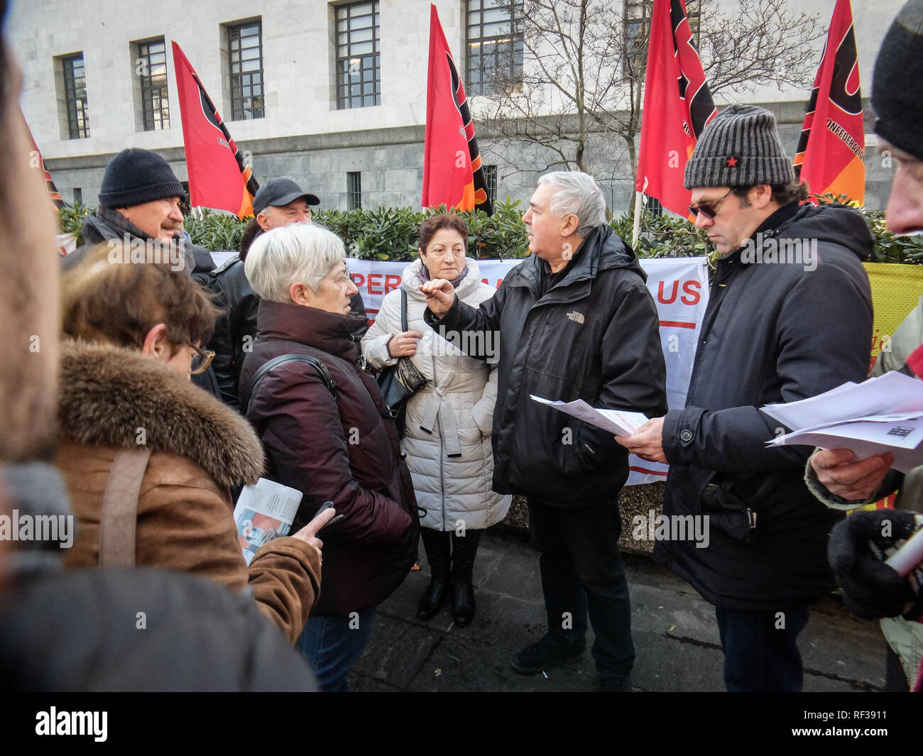 Foto LaPresse - Matteo Corner 24/01/2019 Milano,Italia Cronaca Presidio ...