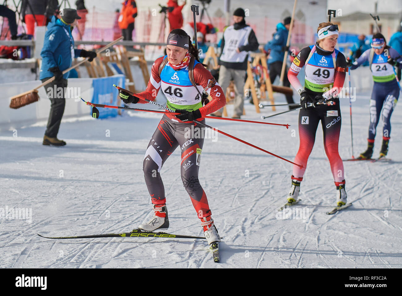 Lenzerheide, Switzerland. 24th Jan, 2019. Julija Matvijenko during the ...
