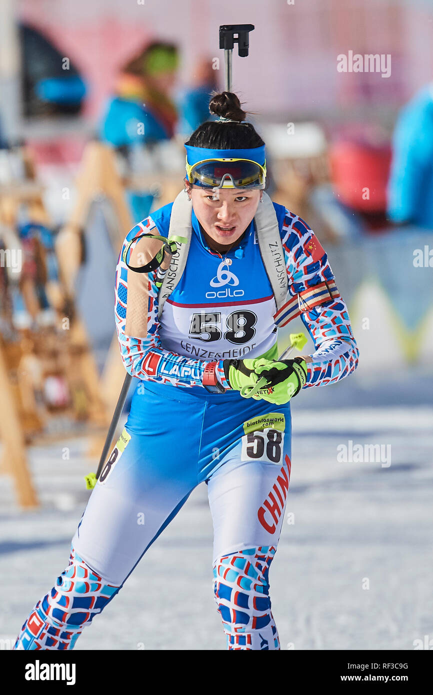 Lenzerheide, Switzerland. 24th Jan, 2019. Xuelan Wang during the 2019 ...