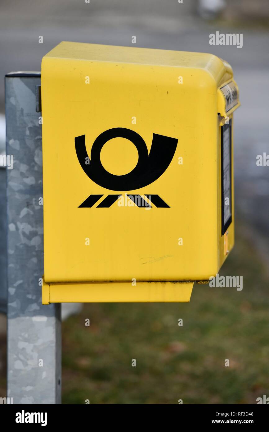 Symbolic picture german post, Germany, city of Osterode, 23. January ...