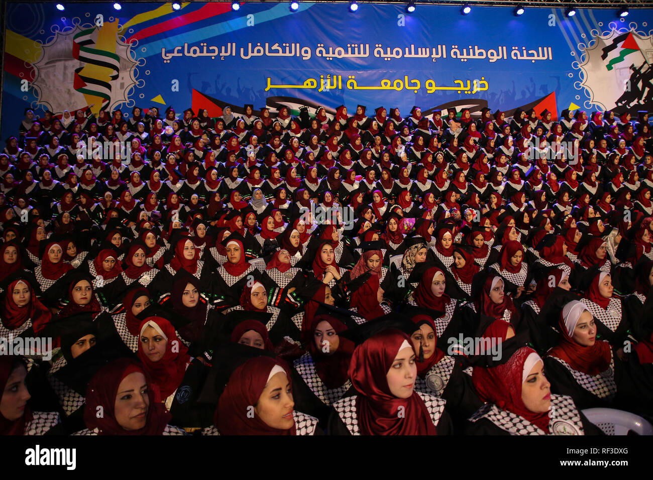 January 23, 2019 - Students attend the graduation ceremony for ...