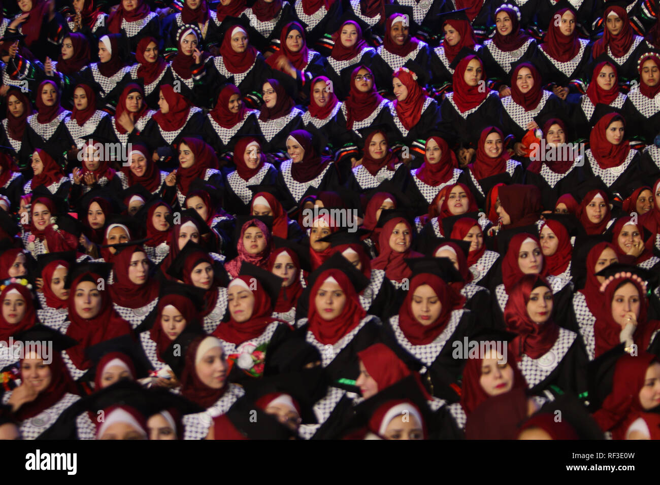 University Graduates Attend Graduation Ceremony High Resolution Stock ...