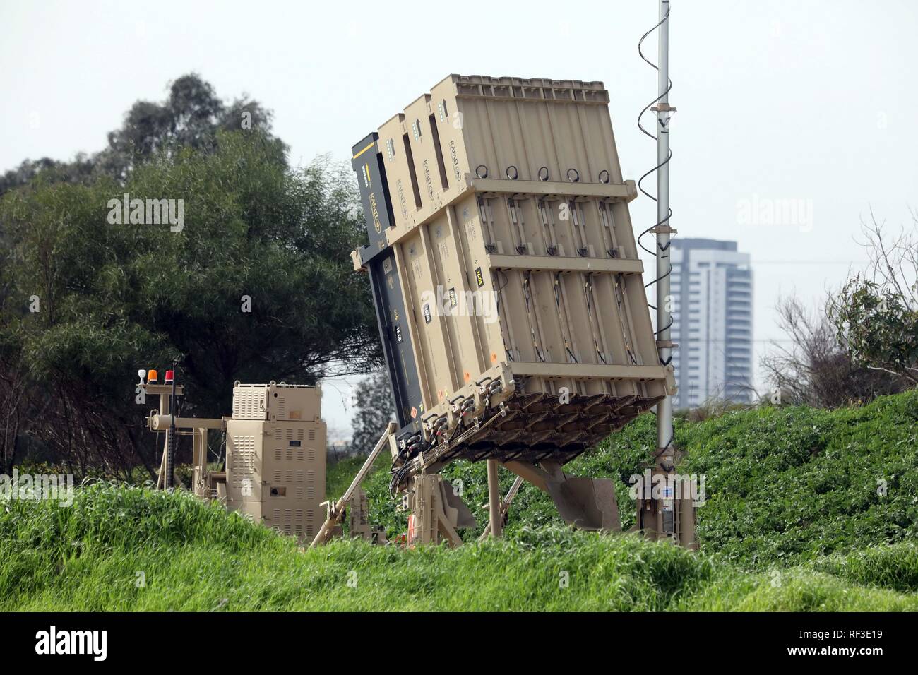 Tel Aviv. 24th Jan, 2019. Picture taken on Jan. 24, 2019 shows a view ...