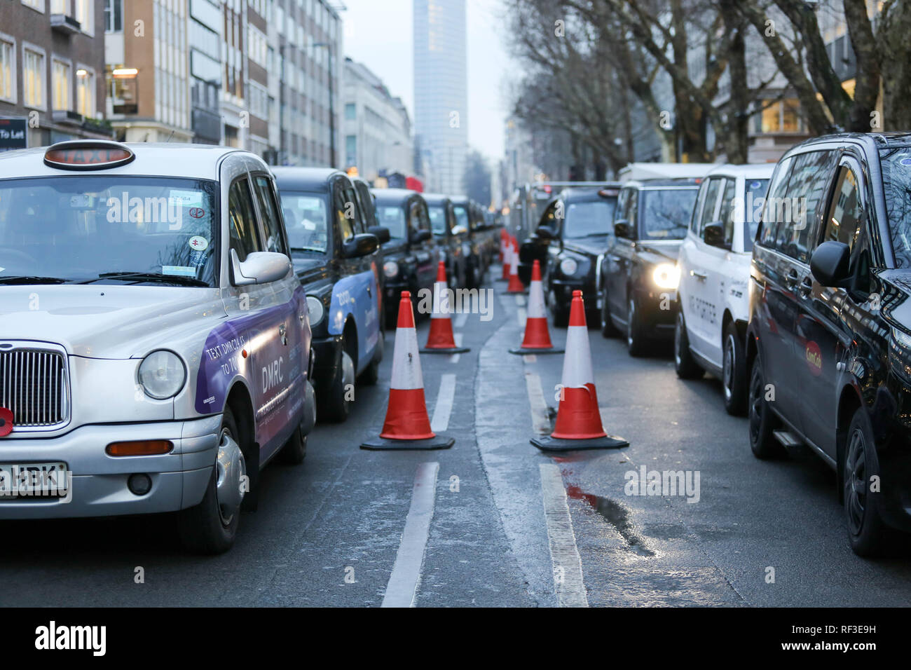 Taxi road blockade hi-res stock photography and images - Alamy