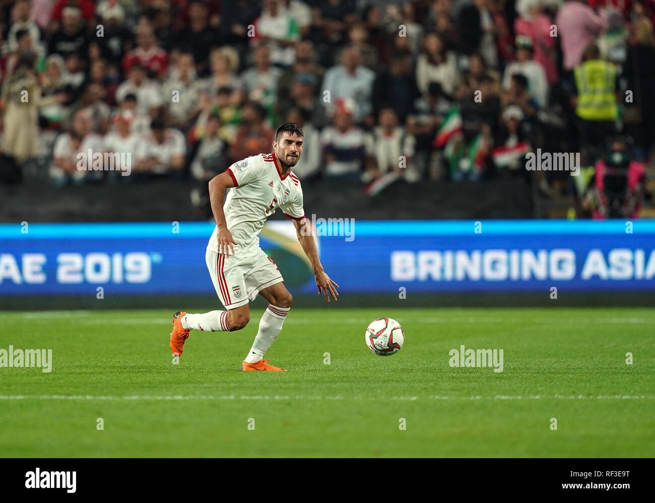 January 24, 2019 : during China v Iran at the Mohammed Bin Zayed ...