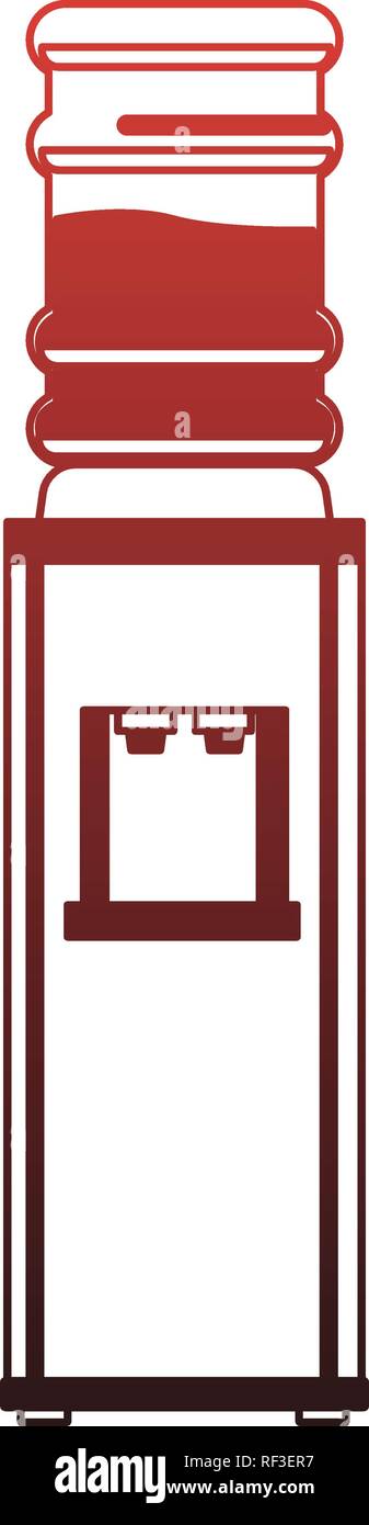 Water dispenser isolated red lines Stock Vector Image & Art - Alamy