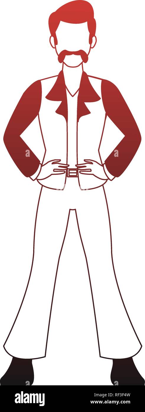 Disco man cartoon red lines Stock Vector Image & Art - Alamy