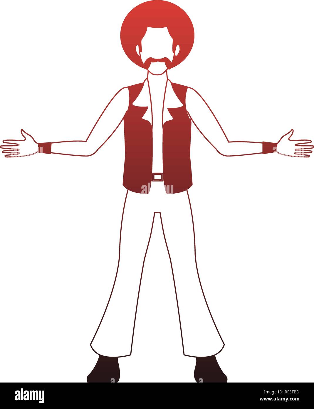 Disco man cartoon red lines Stock Vector Image & Art - Alamy