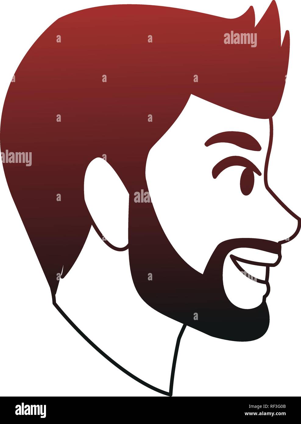 Young man faceless cartoon red lines Stock Vector Image & Art - Alamy