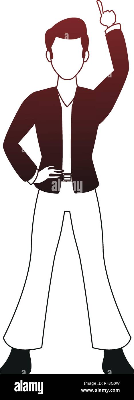 Disco man cartoon red lines Stock Vector Image & Art - Alamy