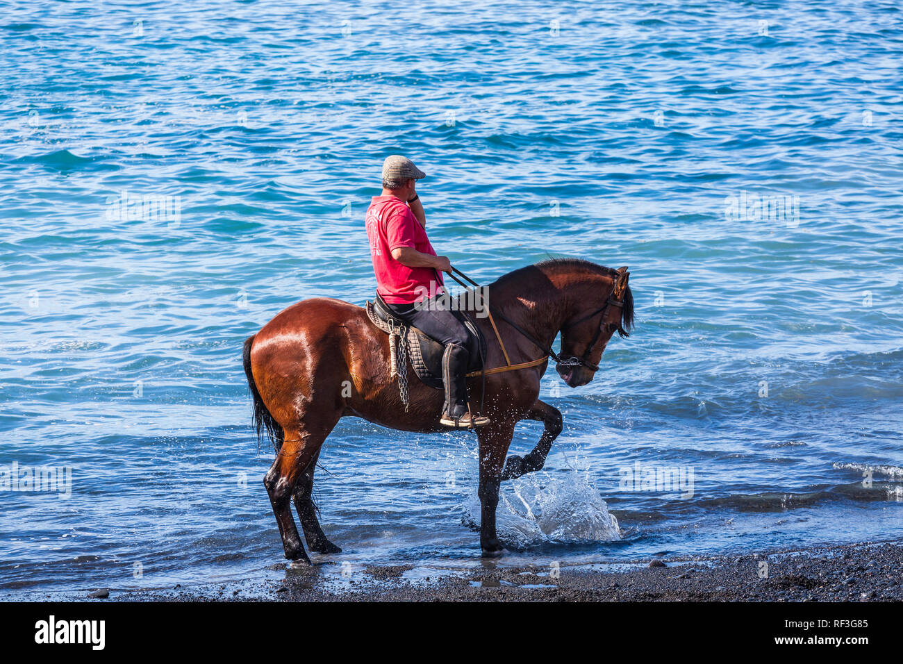 Playa Enramada, La Caleta, Costa Adeje, Tenerife. 20 January 2019. The ...