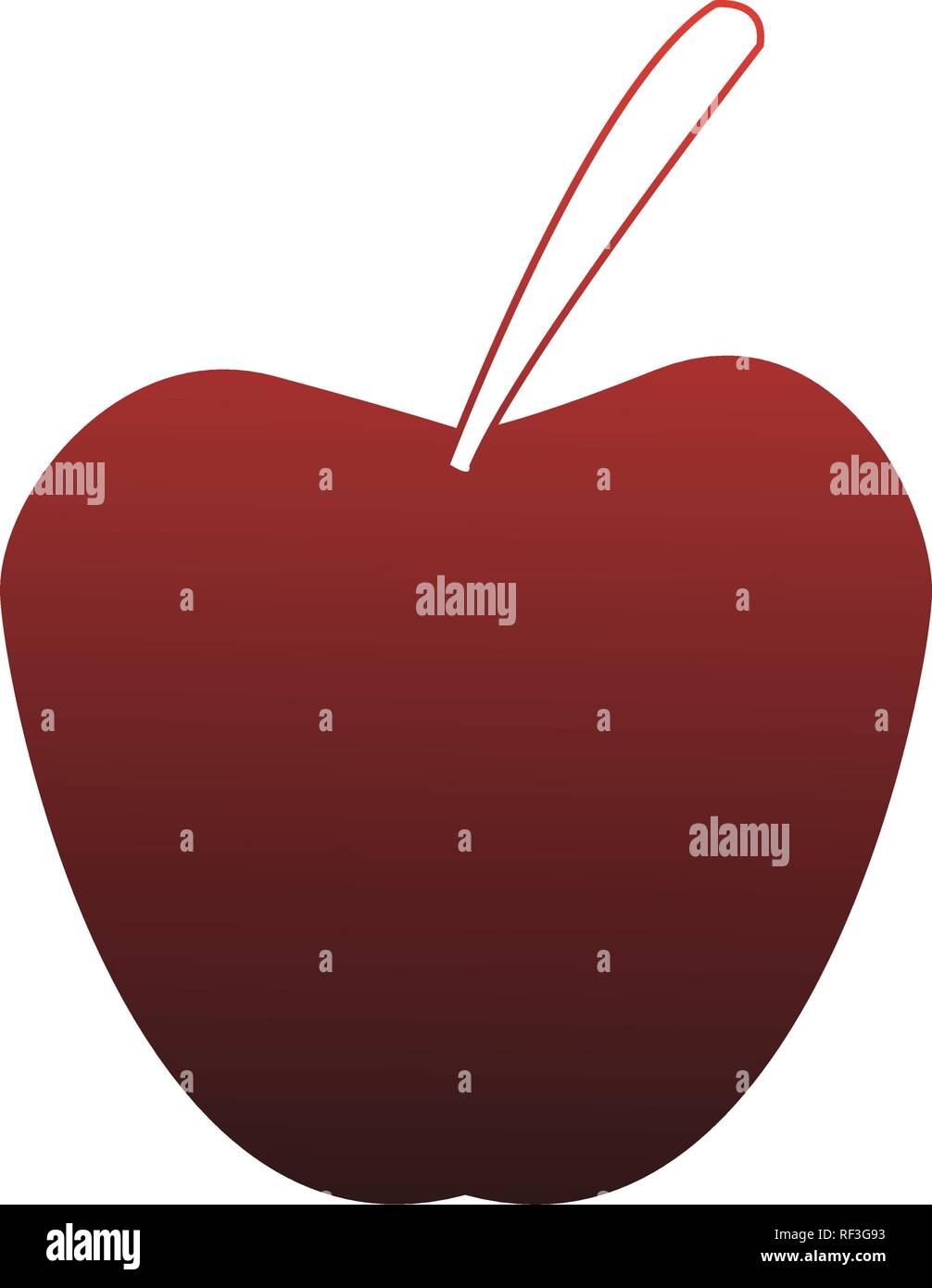 Apple fruit isolated red lines Stock Vector Image & Art - Alamy