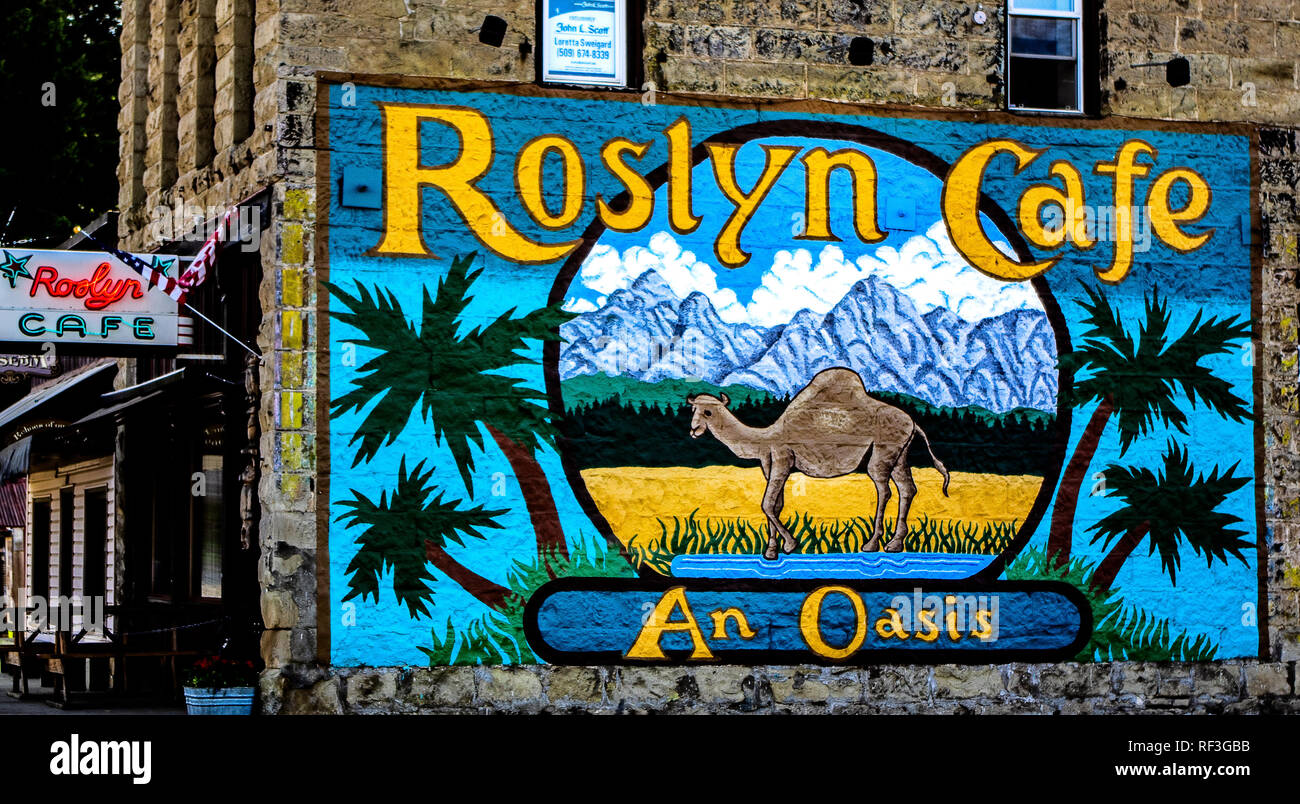 Downtown Roslyn, WA. USA Stock Photo - Alamy