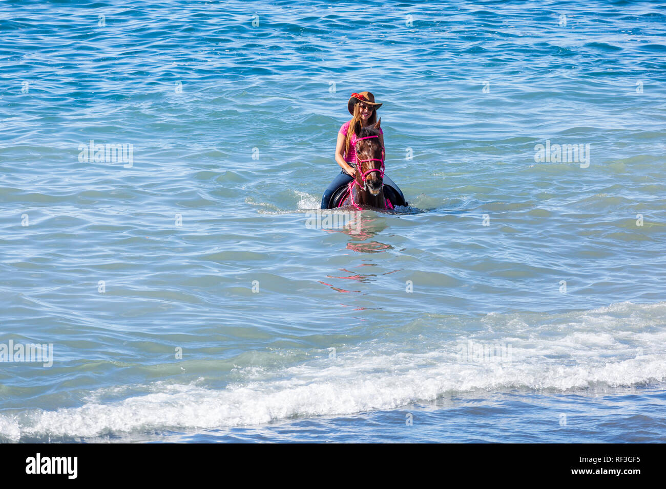 Playa Enramada, La Caleta, Costa Adeje, Tenerife. 20 January 2019. The ...