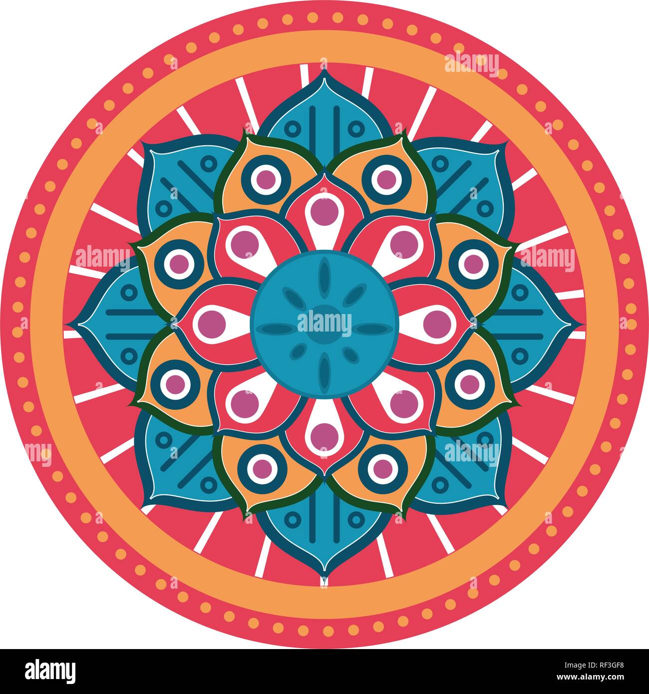 Mandala indian emblem Stock Vector Image & Art - Alamy