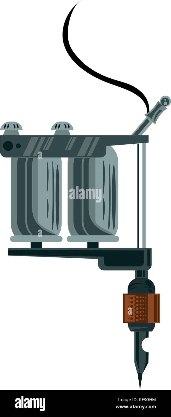 Professional tattooist tattoo gun Cut Out Stock Images & Pictures - Alamy