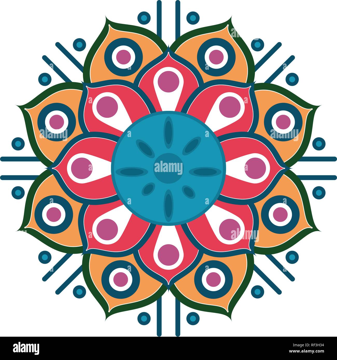 Mehendi indian henna style Cut Out Stock Images & Pictures - Alamy