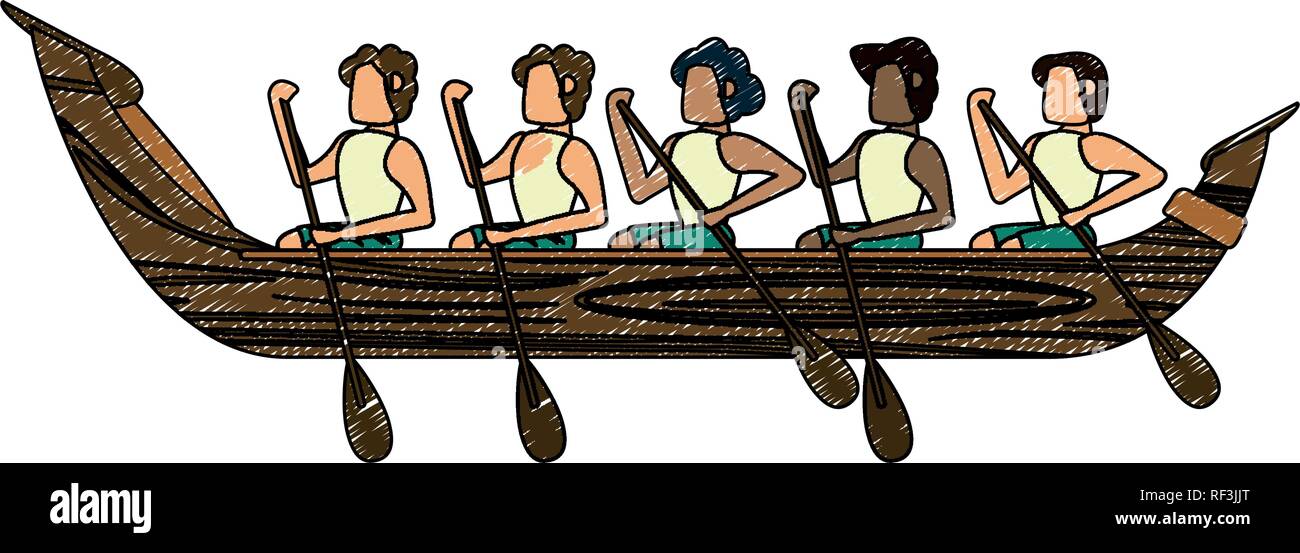 Rowing Sport Cartoon Illustration High Resolution Stock Photography and ...
