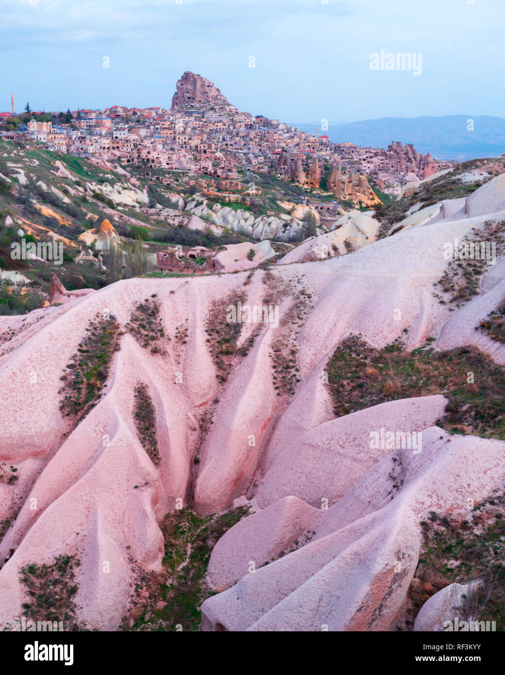 Uchisar castle in Cappadocia, Turkey. Landscape photography Stock Photo ...