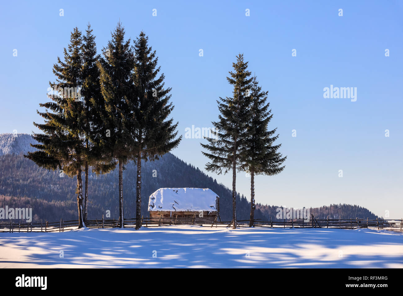 traditional house in Fundatica village. Brasov county, Romania Stock ...