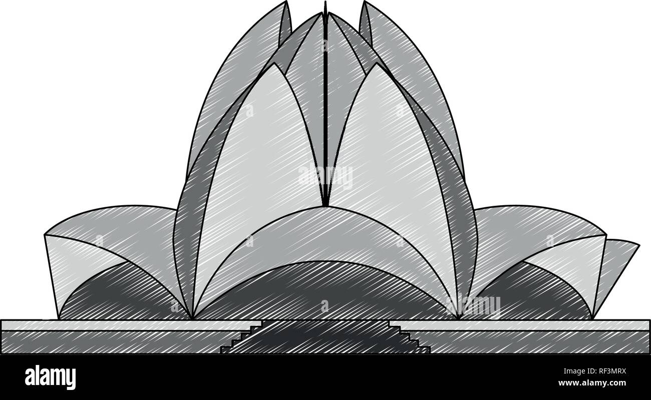 Drawing Of Lotus Temple