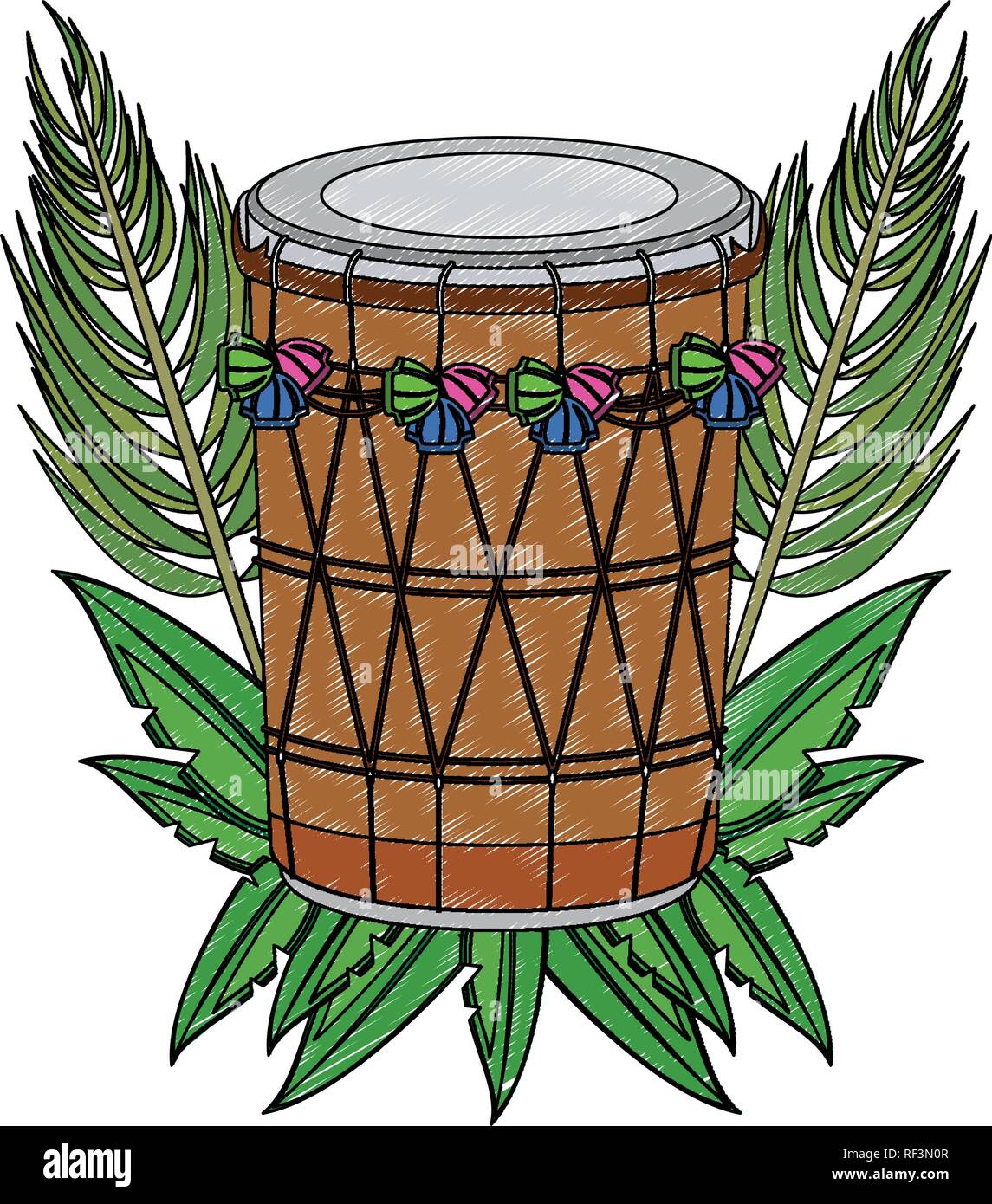 Indian musical instrument drum Stock Vector Images - Alamy