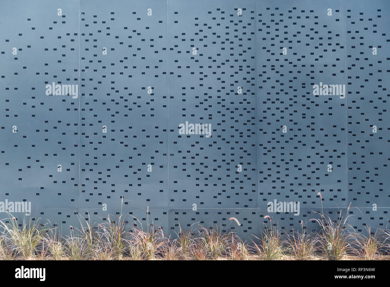 Wall of black metal futuristic new building. Abstract architectural ...