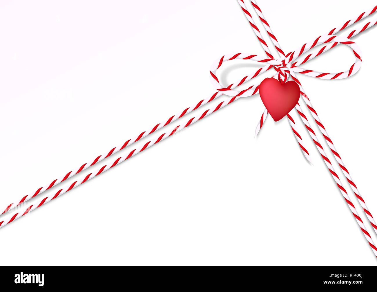 Valentine Day Background with Rope and Heart Stock Vector Image & Art ...