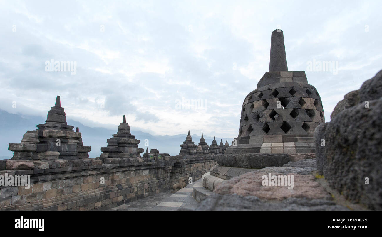 Details of Borobudur temple in Java, Indonesia Stock Photo - Alamy