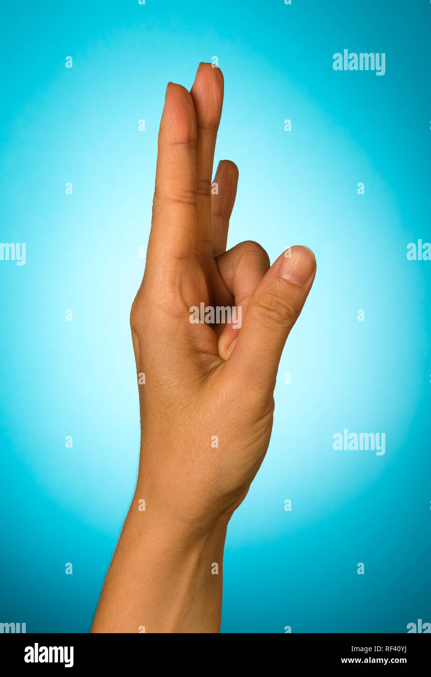 MUDRA is a hand position for meditation and yoga Stock Photo - Alamy