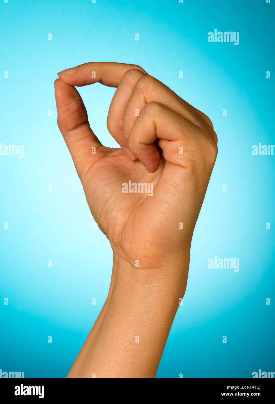 MUDRA is a hand position for meditation and yoga Stock Photo - Alamy