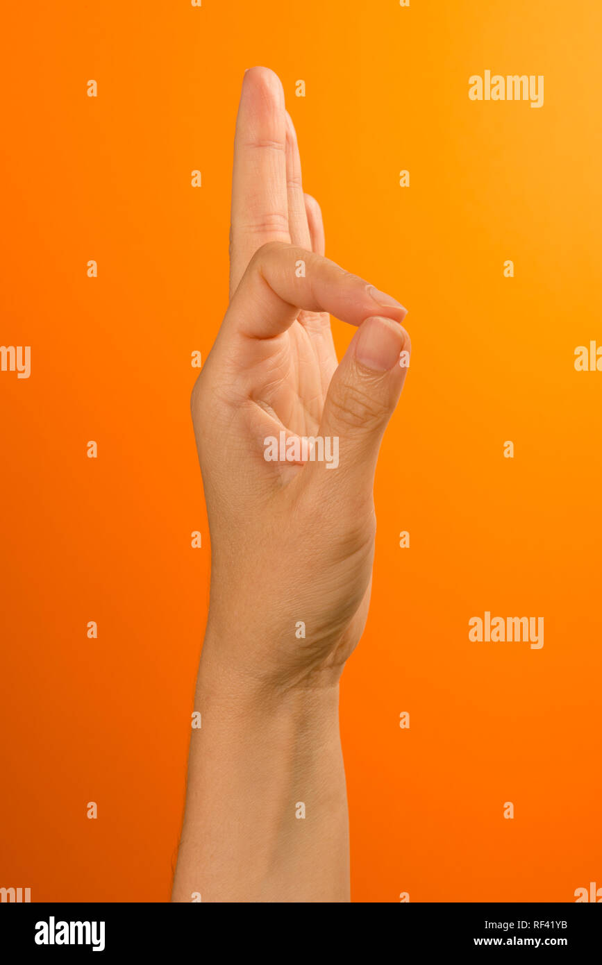 MUDRA is a hand position for meditation and yoga Stock Photo - Alamy