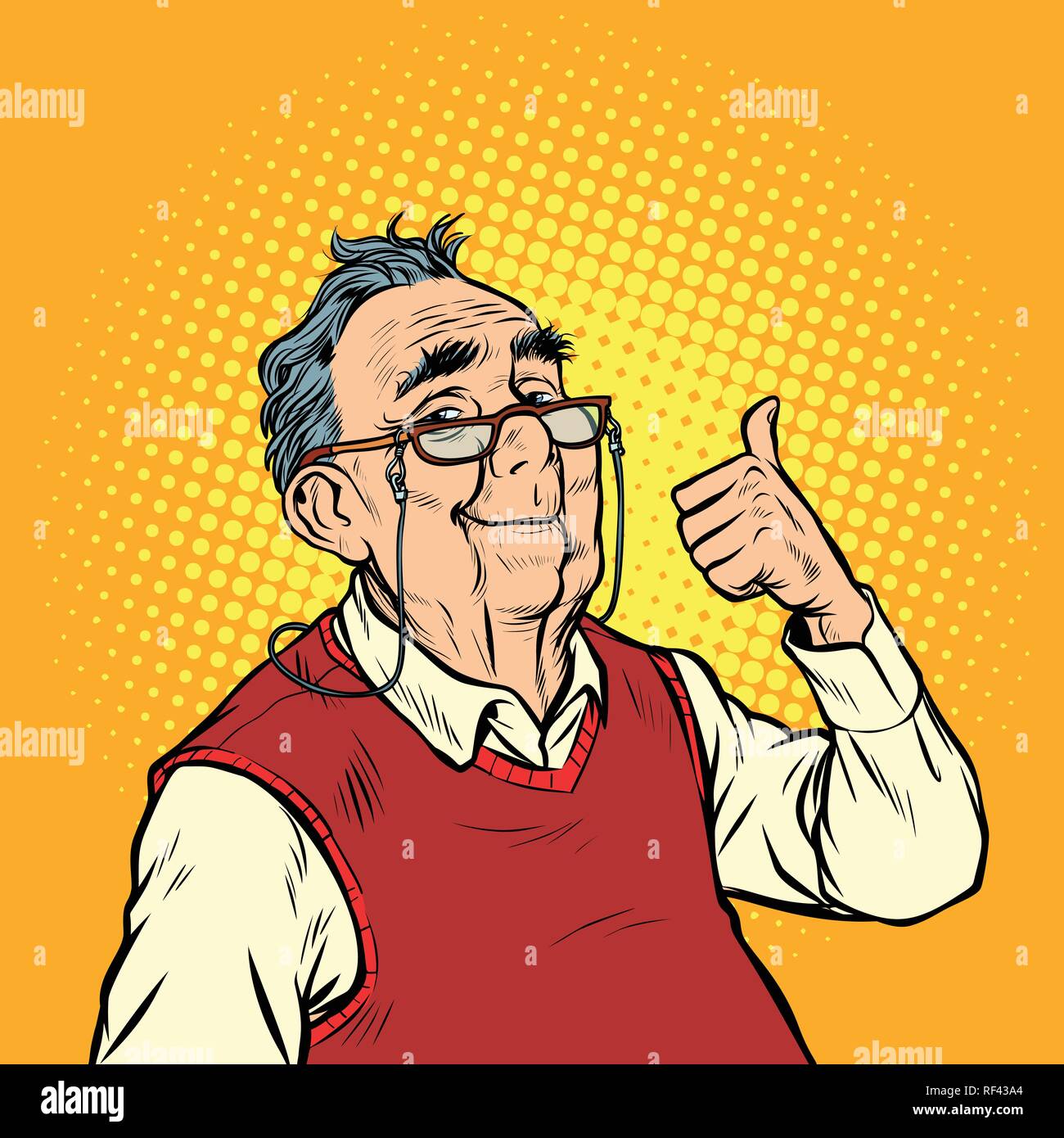 Elderly man icon Stock Vector Images - Alamy