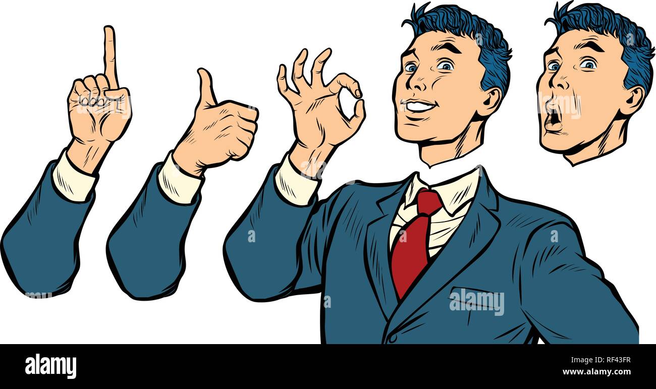 Success gestures Stock Vector Images - Alamy