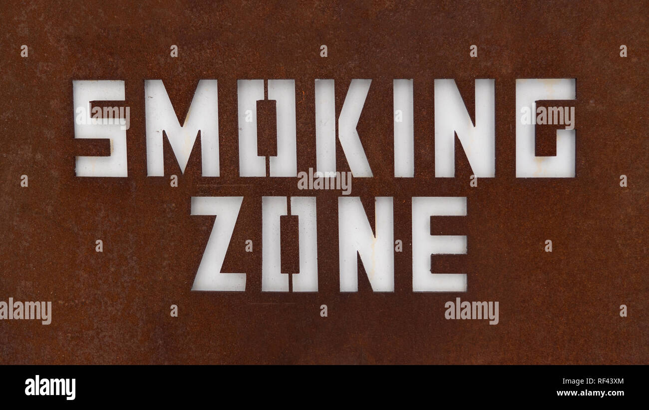 Designated smoking area sign hi-res stock photography and images - Alamy
