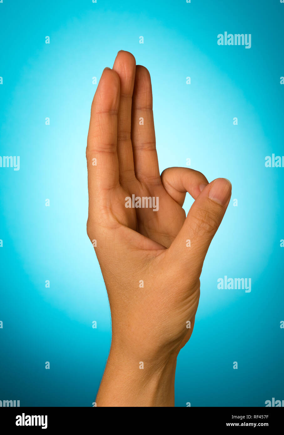 MUDRA is a hand position for meditation and yoga Stock Photo - Alamy