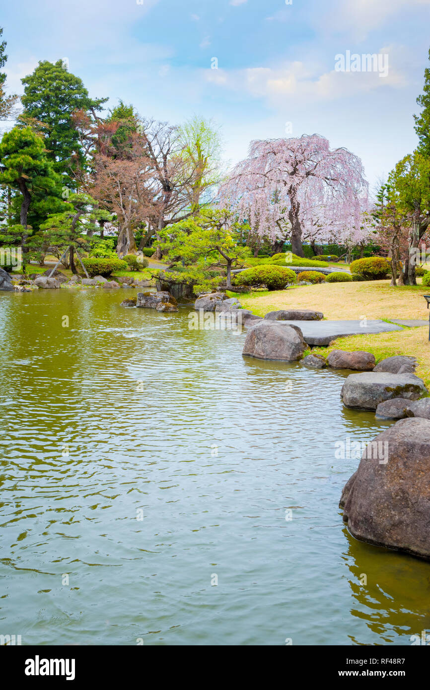 Hirosaki, Japan - April 23 2018: The Fujita Memorial Japanese Garden ...