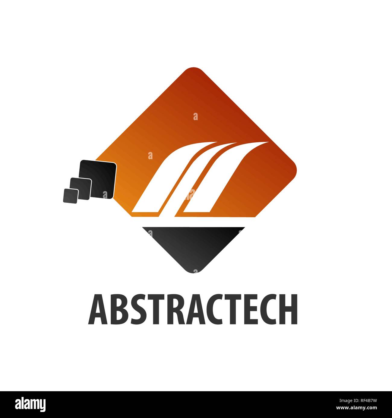 Abstract digital technology square logo concept design. Symbol graphic template element vector ...