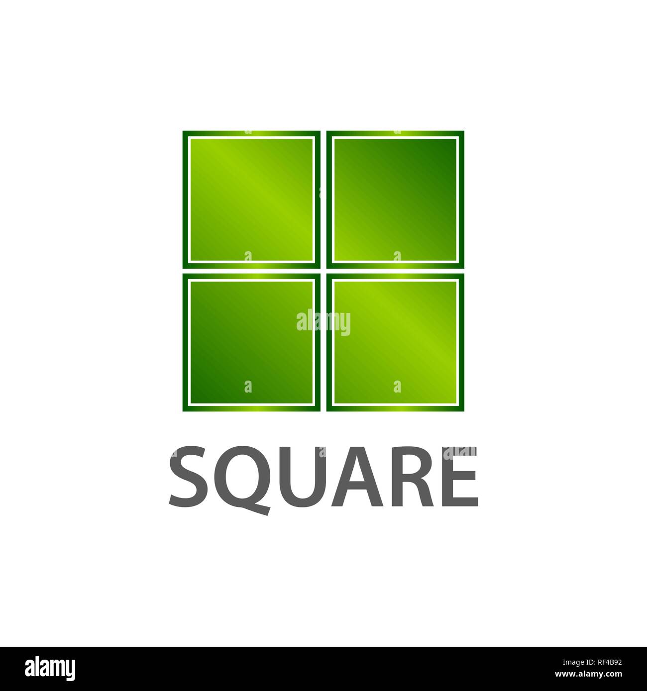 Shiny green square logo concept design. Symbol graphic template element ...