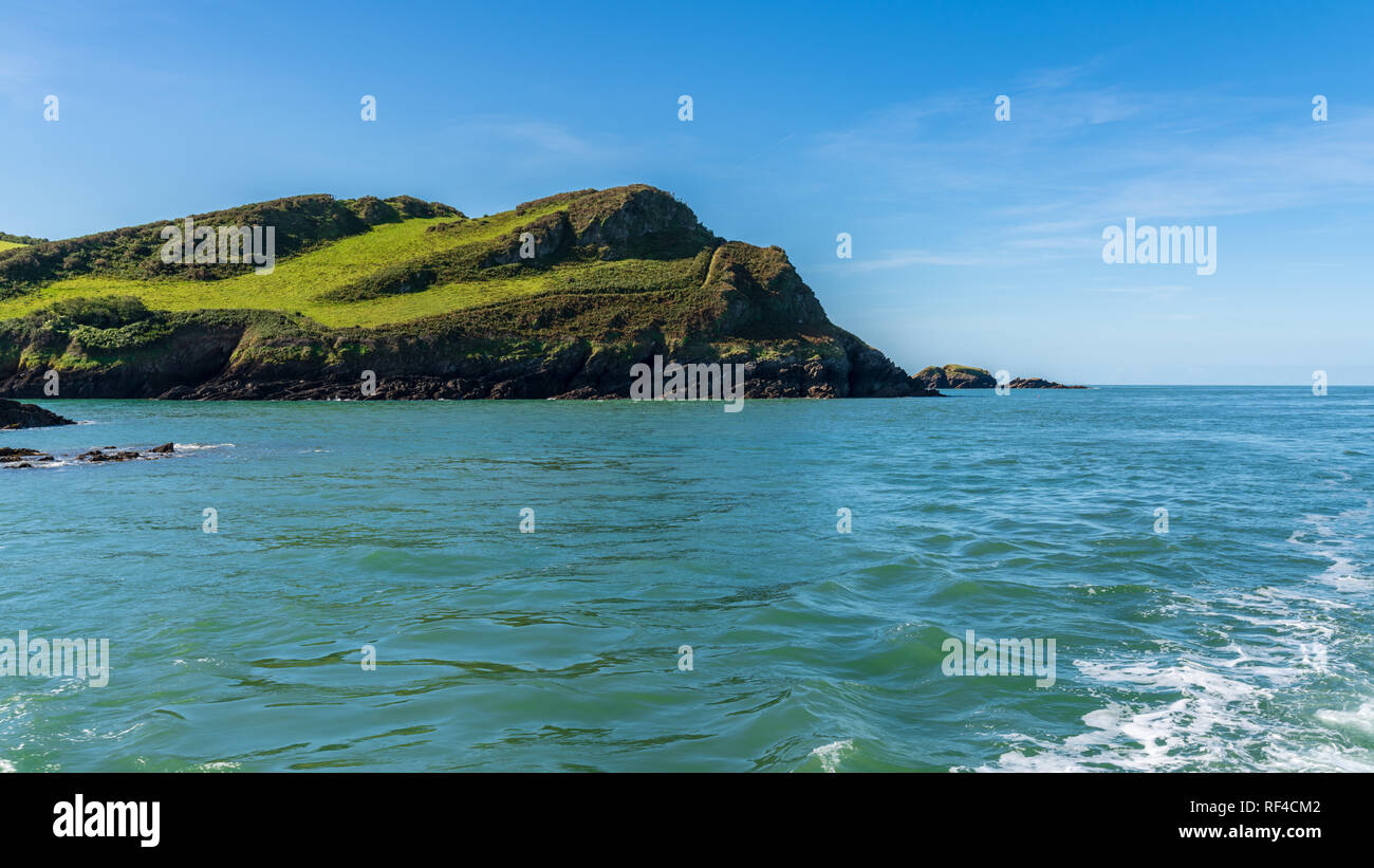 The Bristol Channel coast in Watermouth near Ilfracombe, North Devon ...